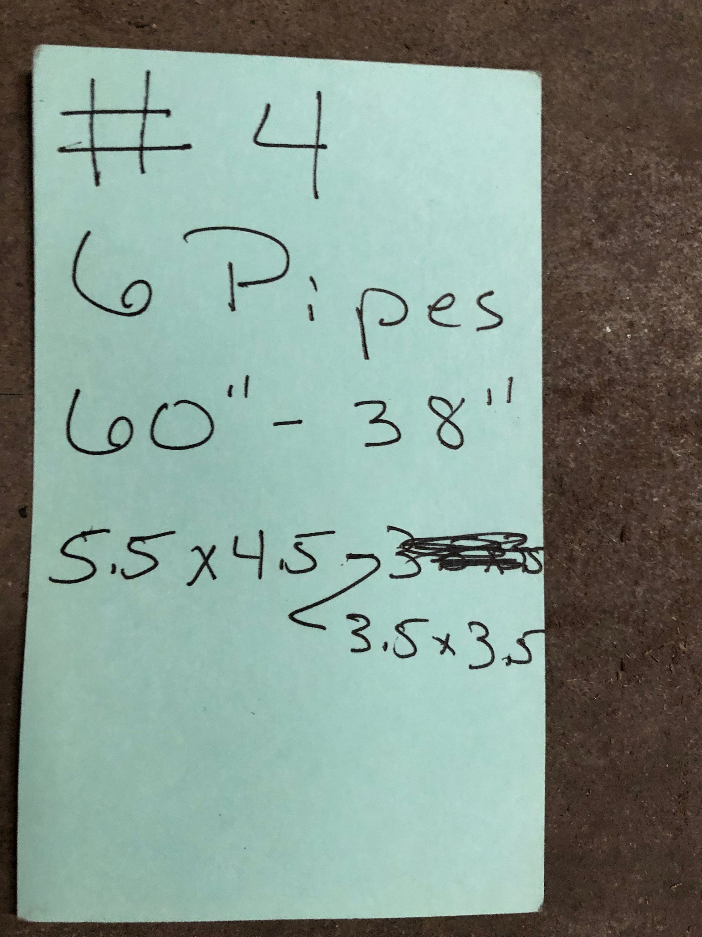 Set of 6 Large Wooden Pipe Organ Pipes Graduated Sizes 38” to 60” Tall ...