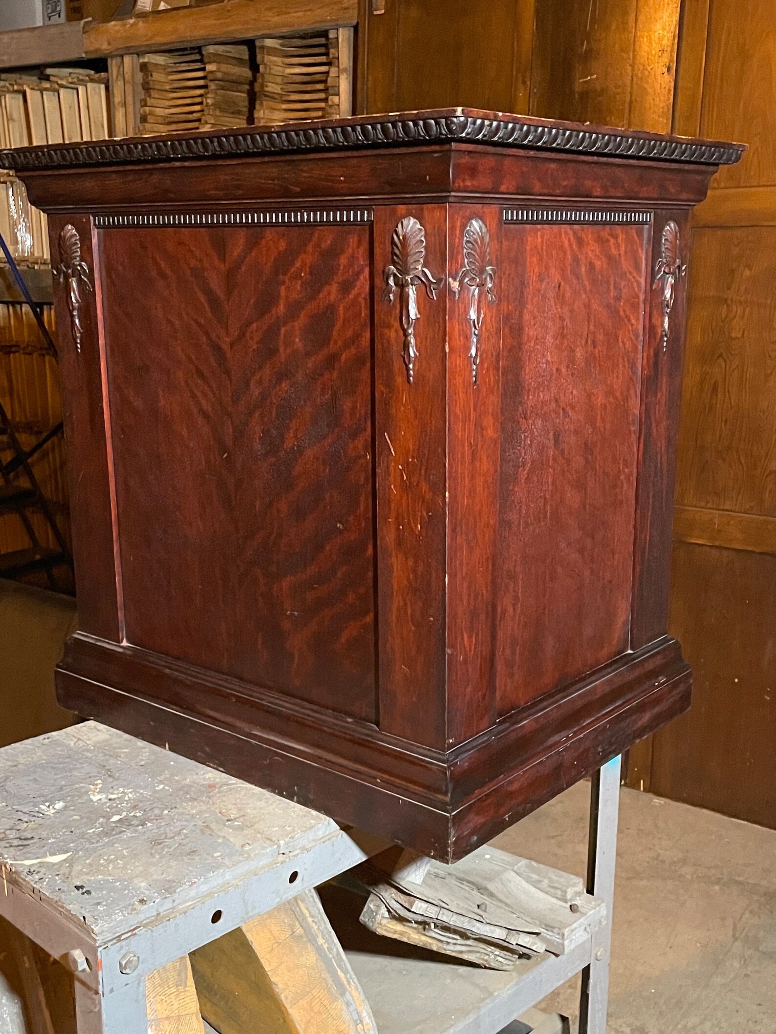 Antique Mahogany Masonic Altar 34” Tall X 30” Wide X 24” Deep With ...