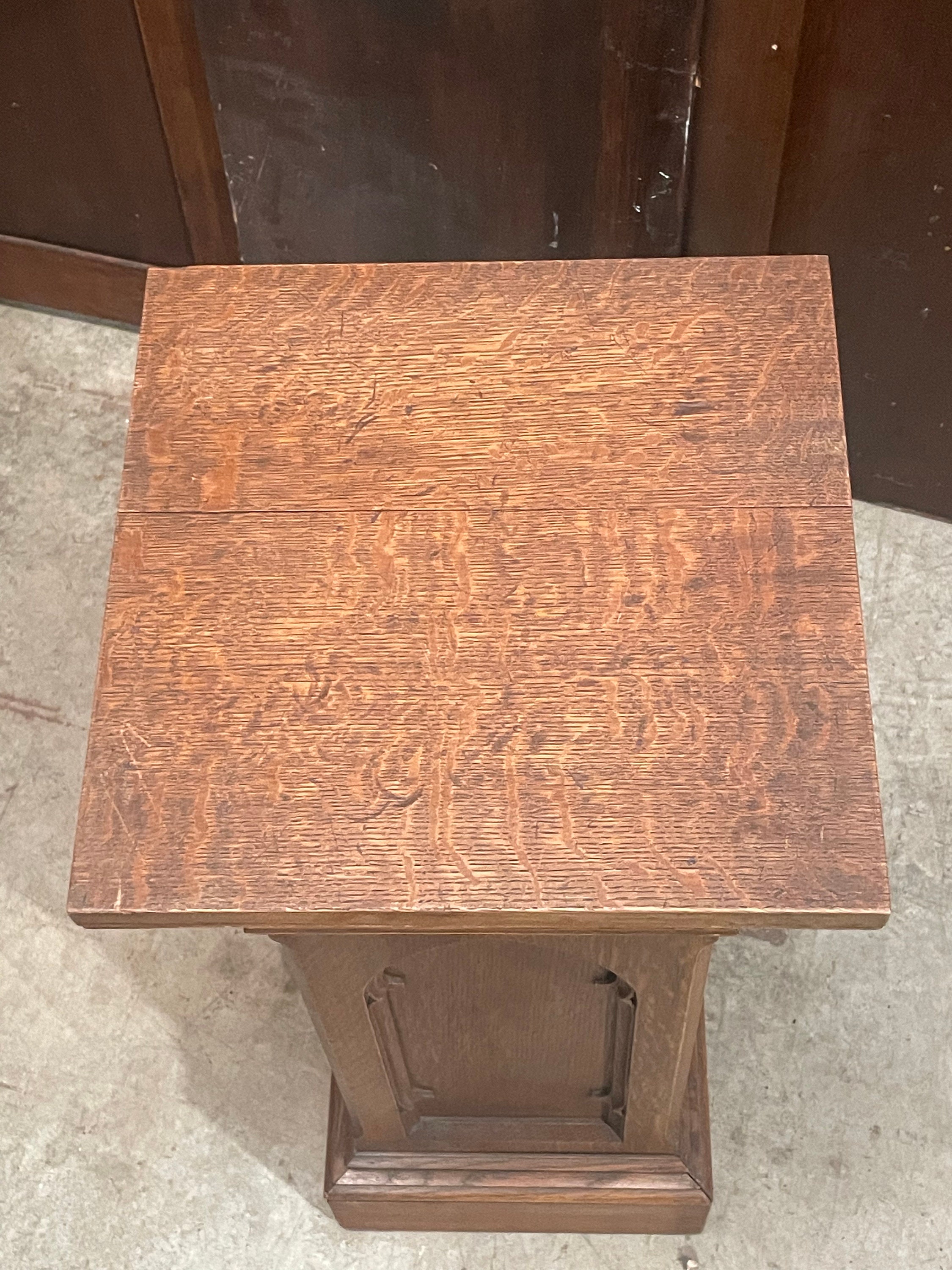 Antique Solid Quartersawn Oak Gavel Pedestal Early 1900s Lodge Meeting ...