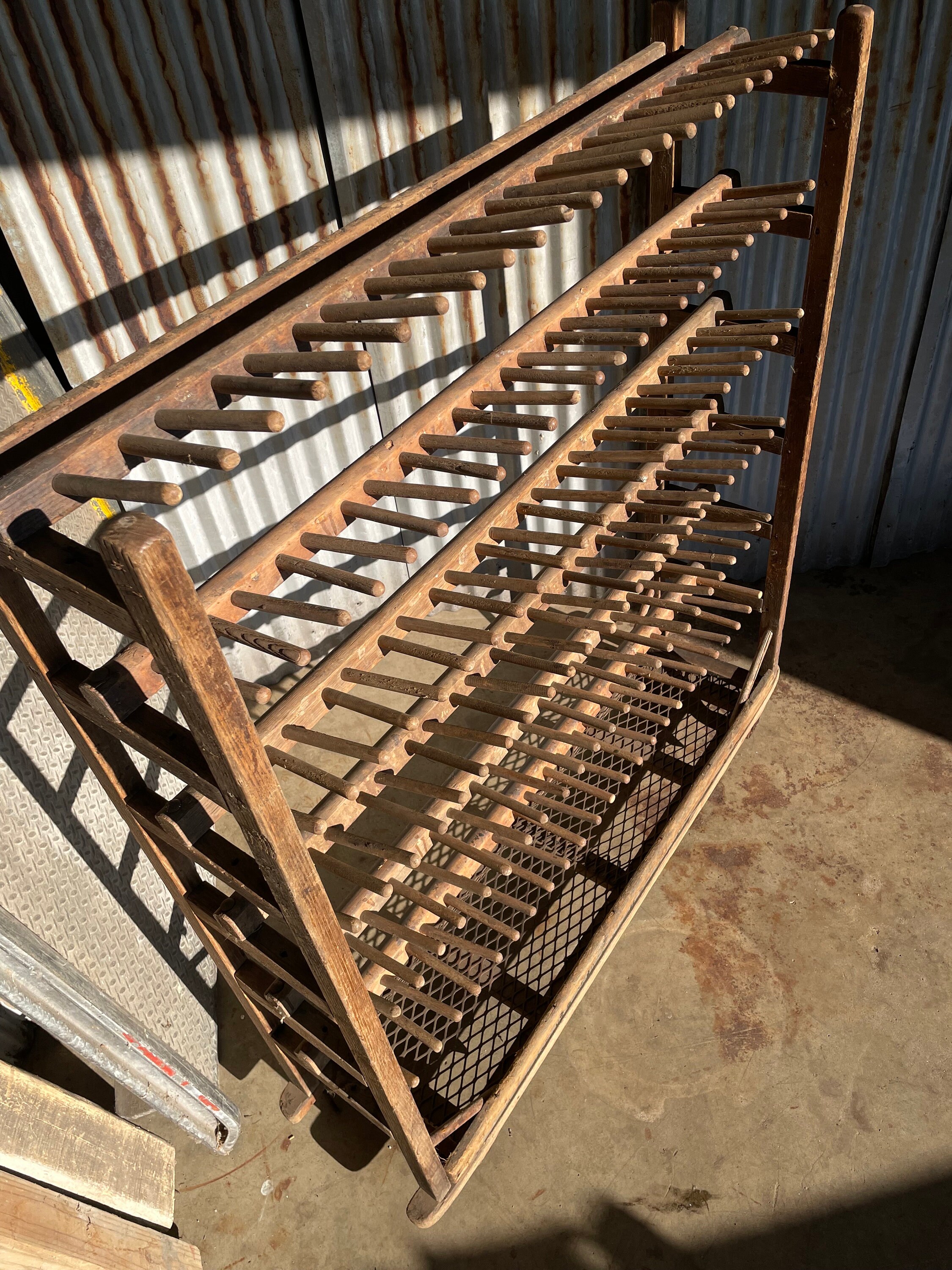 Authentic Antique Shoe Factory 6 Peg Style Rack in Original Finish ...