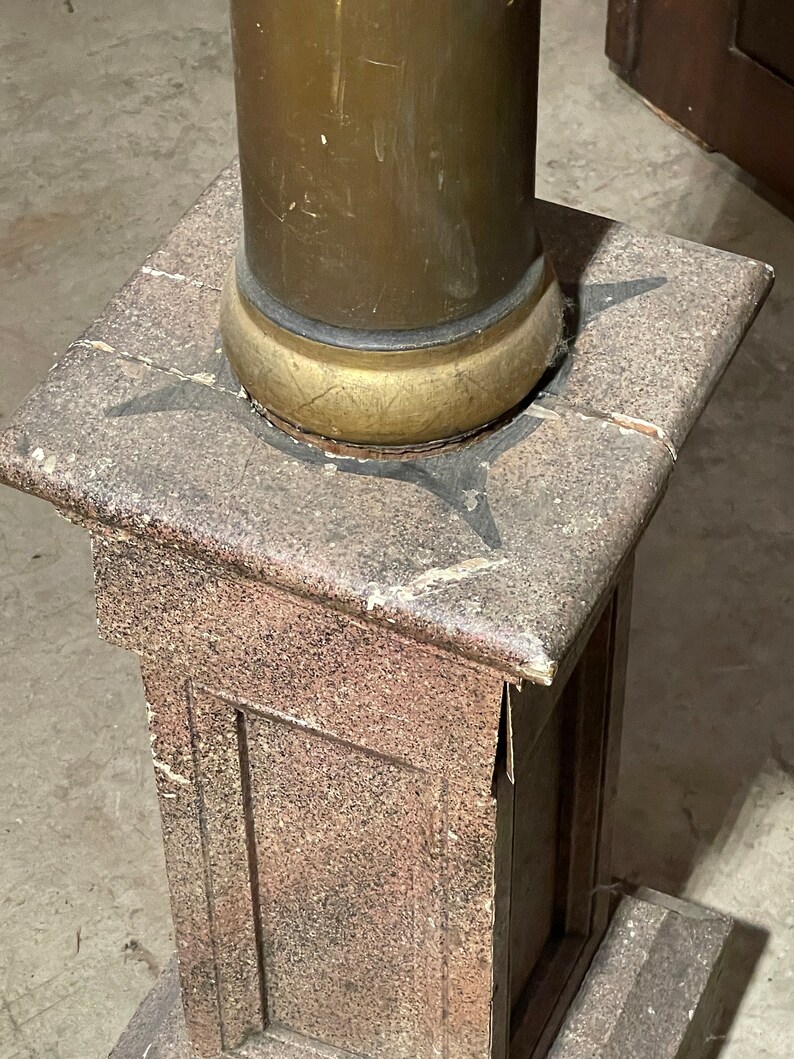 Pair of Simple Antique Wooden Masonic Columns or Pillars 6 Tall With 12 ...