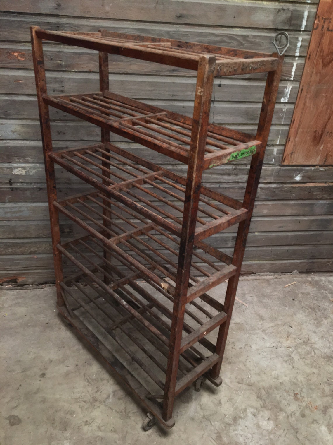 Authentic Antique Wooden Shoe Factory Rack on Original Casters - Etsy