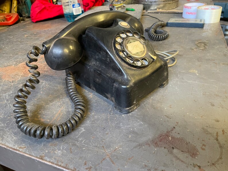 Antique Kellogg 1000 Series Bakelite Desktop Rotary Telephone Mid-1900s ...