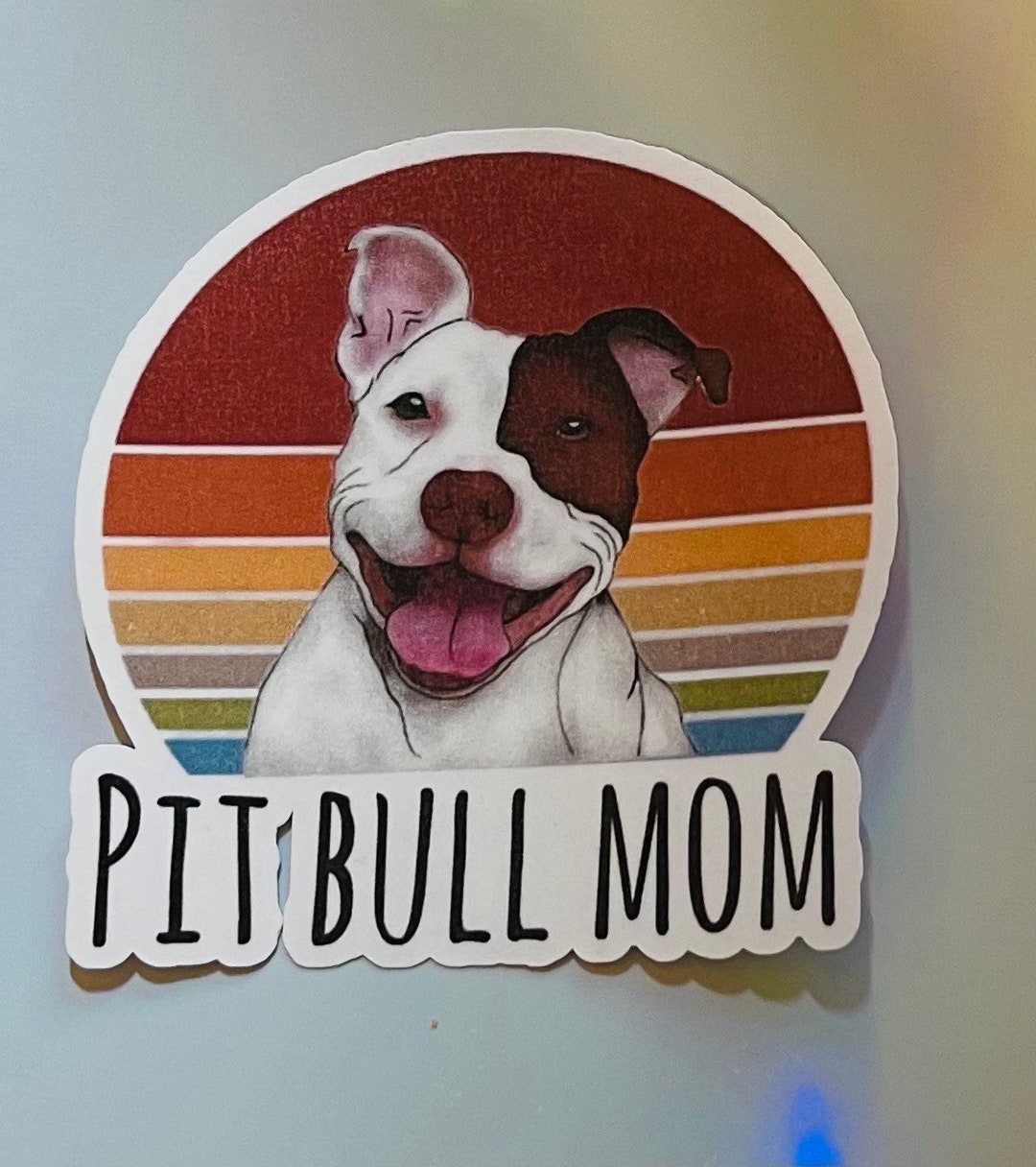 Pitbull Mom Sticker - Etsy