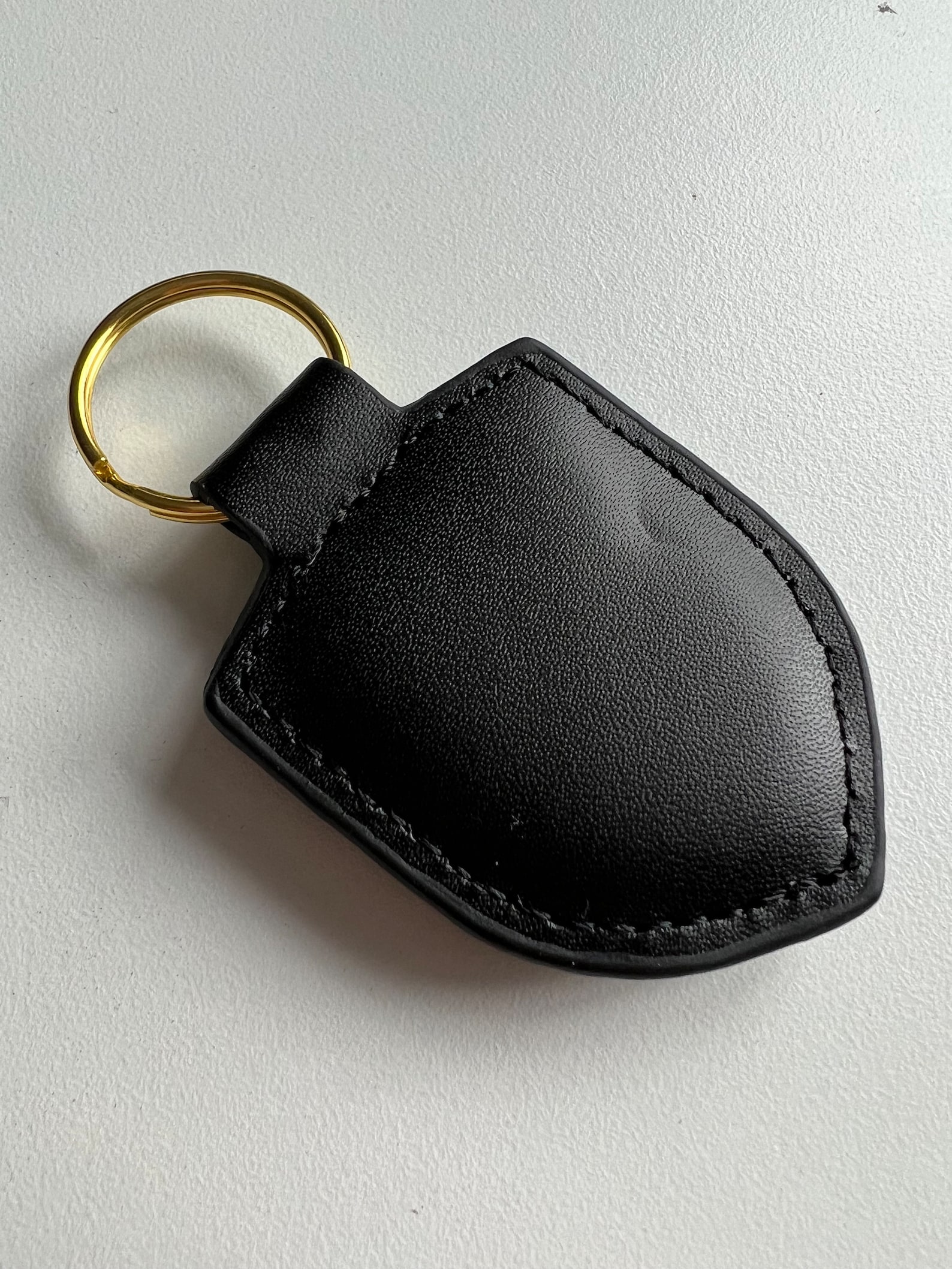Lamborghini Leather Keyring Key Chain Shield Fob Ring Black - Etsy