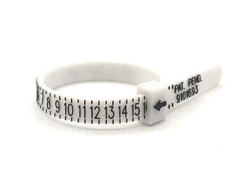 US Ring Sizer, Black Ring Sizer, Ring Measurement Guide, Adjustable ...