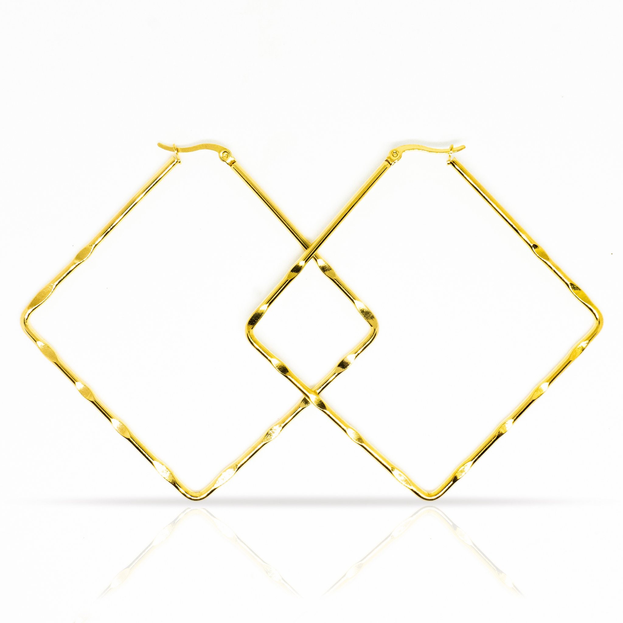Square Hoops, Hoop Earrings, Sqaure Earrings, Statement Hoops, Mothers ...