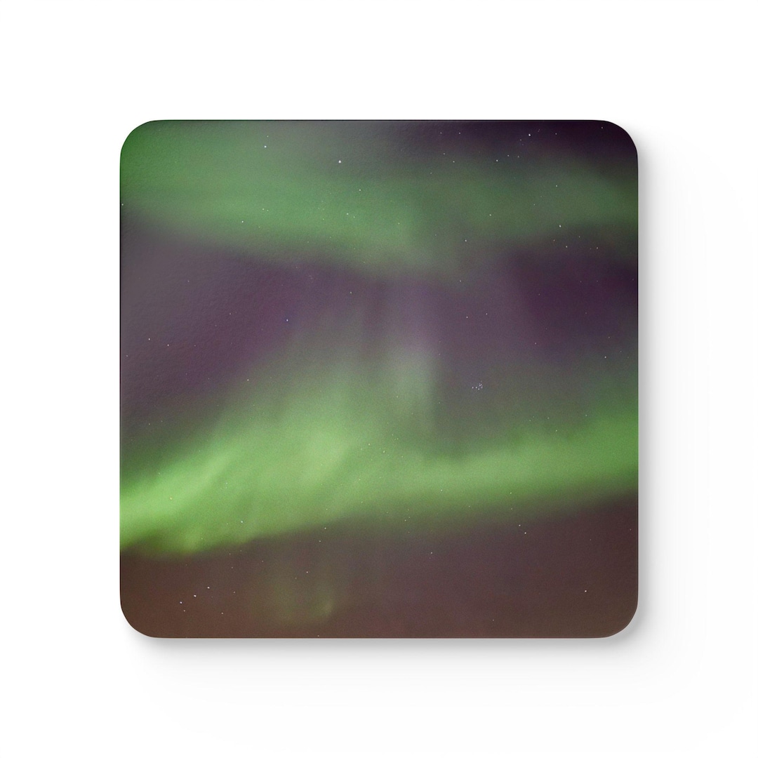 Aurora Borealis Cork Coaster Set | Northern Lights Drink Coasters - Etsy