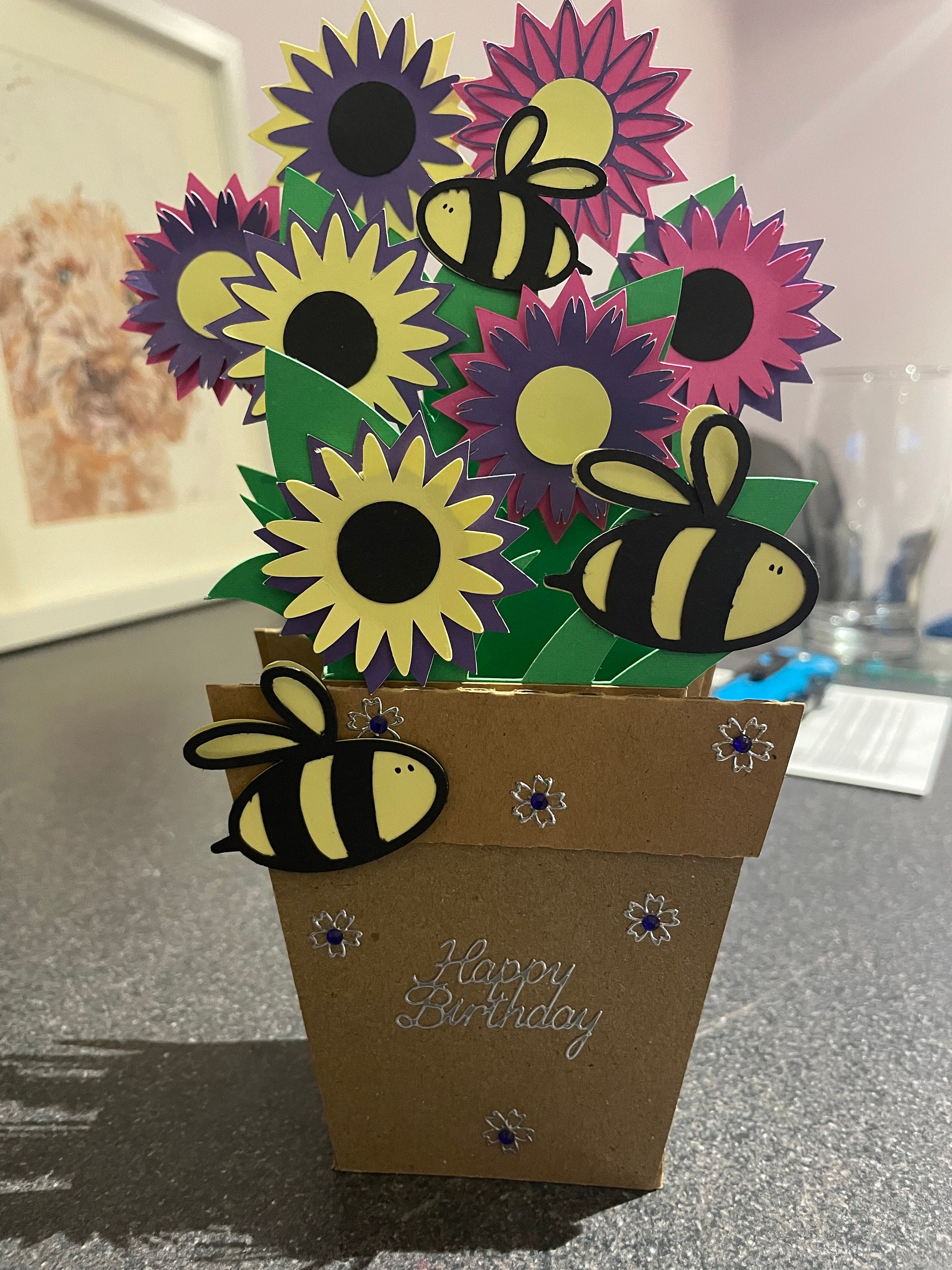 3D Flower Pot Card. - Etsy