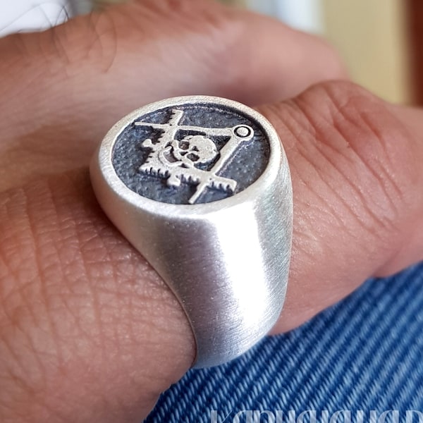 Masonic Ring With Skull - Etsy