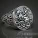 Silver Saint George Signet Ring Christian Jewelry Religious - Etsy