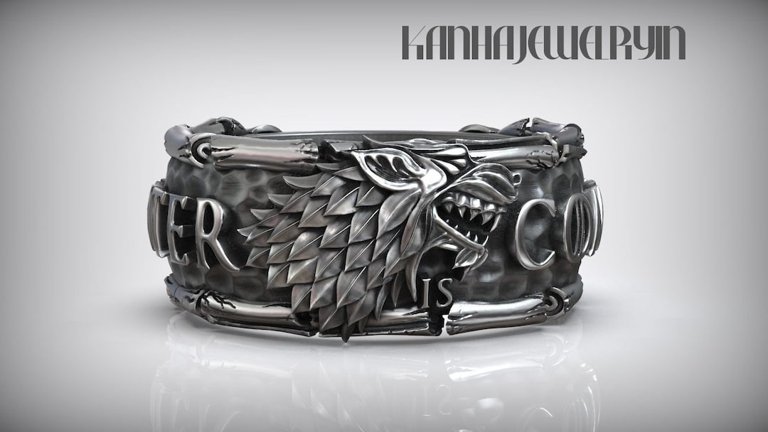 Game of Thrones House Stark Jon Snow Winter is Coming Ring - Etsy