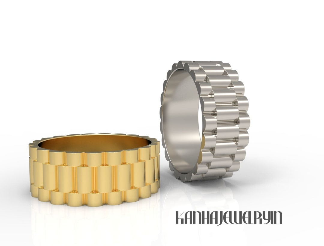 Rolex Ring Width 8 Mm 925 Sterling Silver Ring Simple Rolex - Etsy