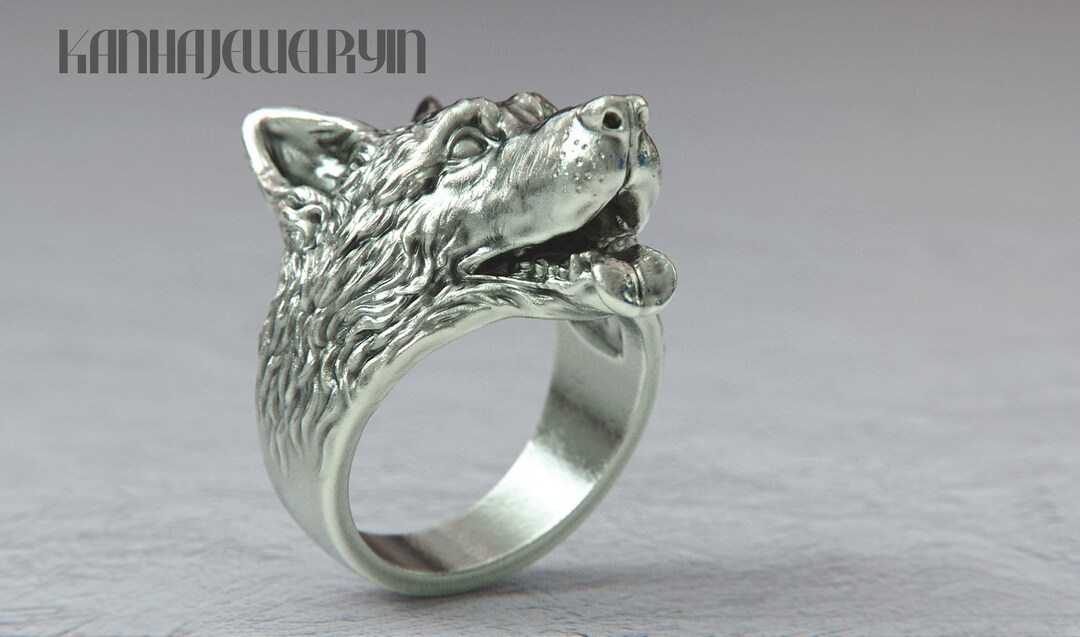 German-shepherd Dog Ring Saluki Dog 925 Sterling Silver - Etsy
