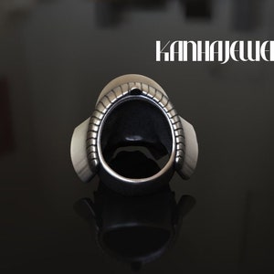 Sterling Silver Hannya Oni Mask Ring, Oni Mask Ring, Oni Ring, Oni for ...