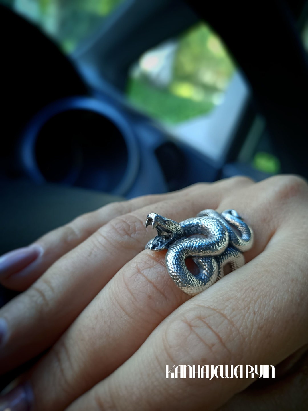 Silver Intertwining Snakes Serpent Open Snake Ring, Viper Serpent Ring ...