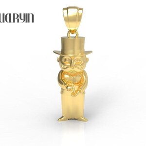 925 Starling Silver Mr. Monopoly Handmade Pendant, - Etsy