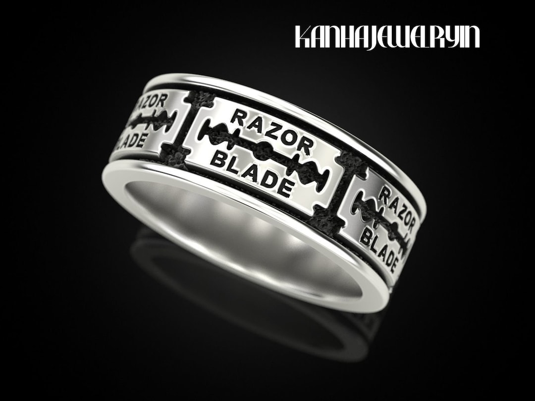 925 Silver Razor Blade Ring Razor Blade Ring Razor Blade - Etsy