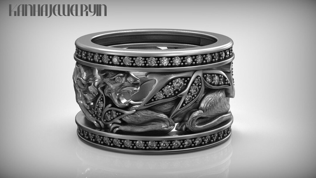 Panther Puma Gold Diamond Luxury Ring Panther Ring Silver - Etsy