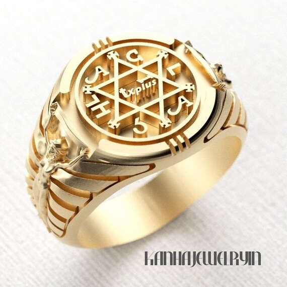 Salomon Power Ring Silver Signet Man Ring Men's - Etsy