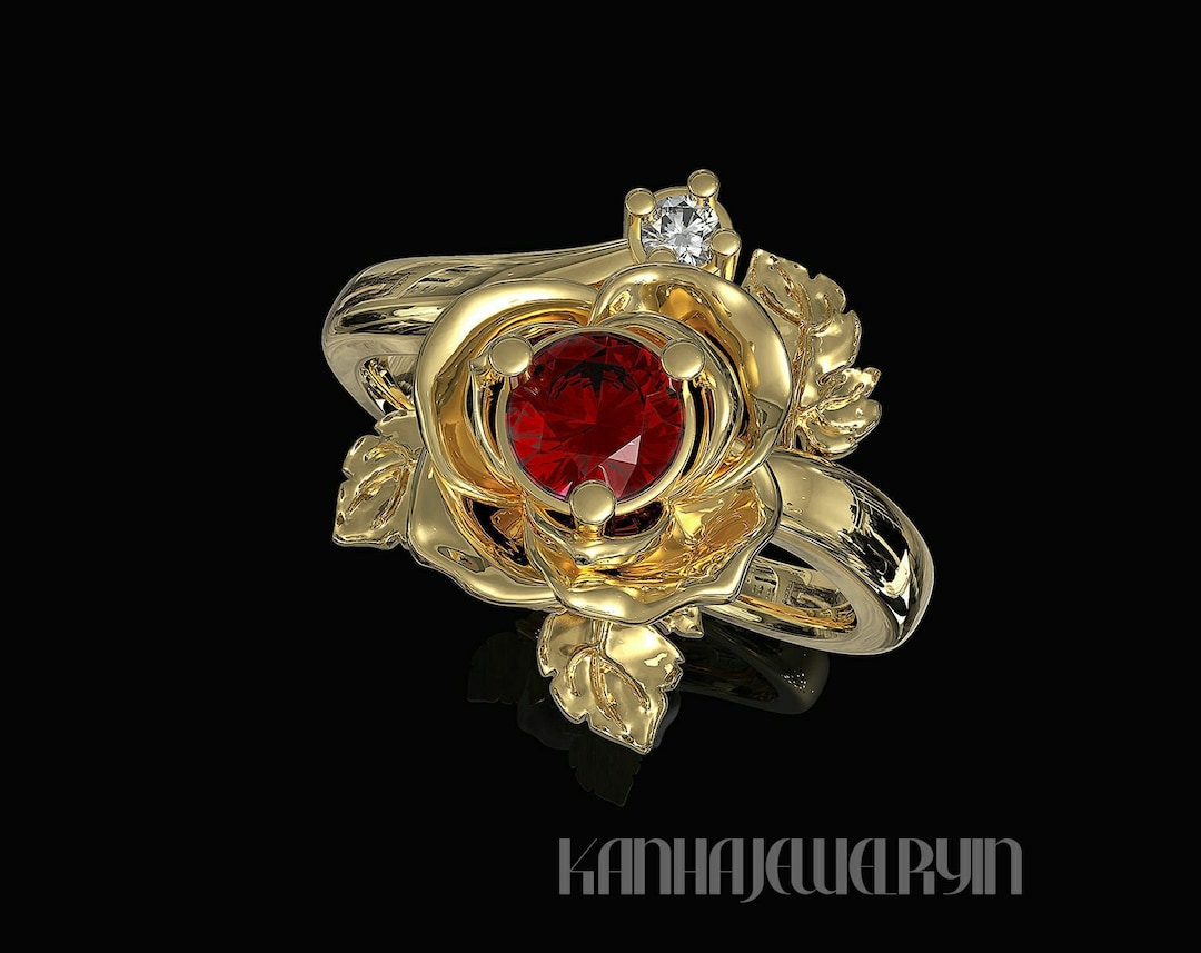 Pinky Promise Rose Ring Stone Rose Ring Rose Day Ring - Etsy