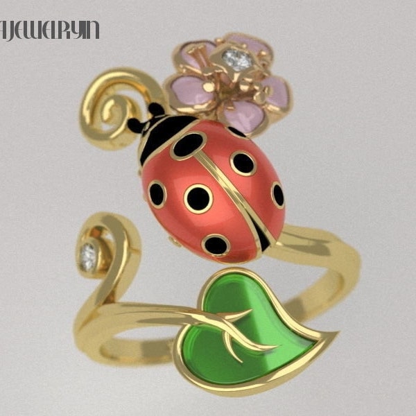 Ladybug Ring - Etsy