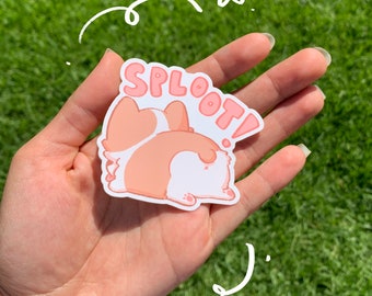 Pink Sploot Sticker - Etsy
