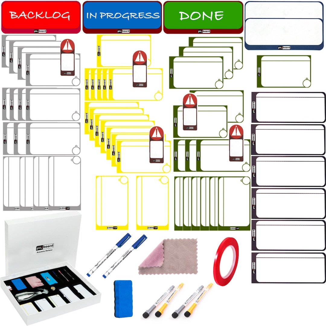 Family Kanban Board Set: Magnetic Scrum Cards & Accessories - Etsy