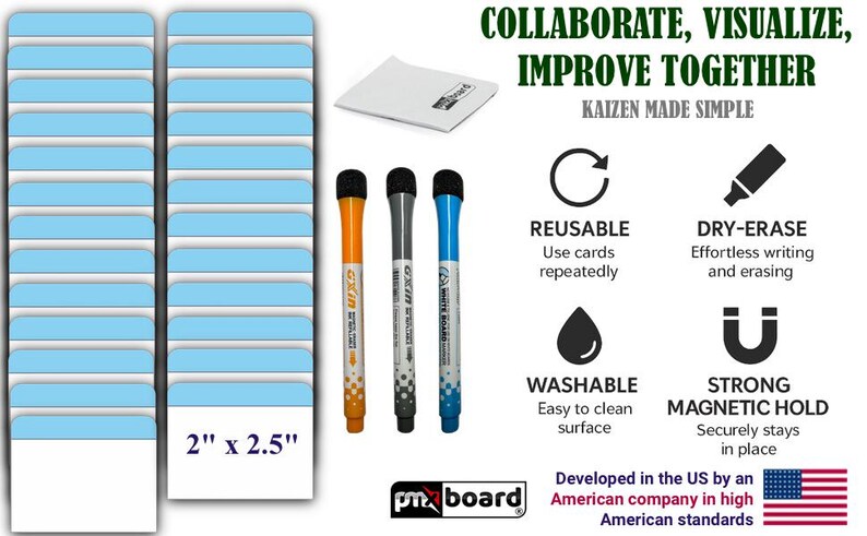 Kaizen Board Magnetic Labels for Mapping Value-streams, 25 Pack ...