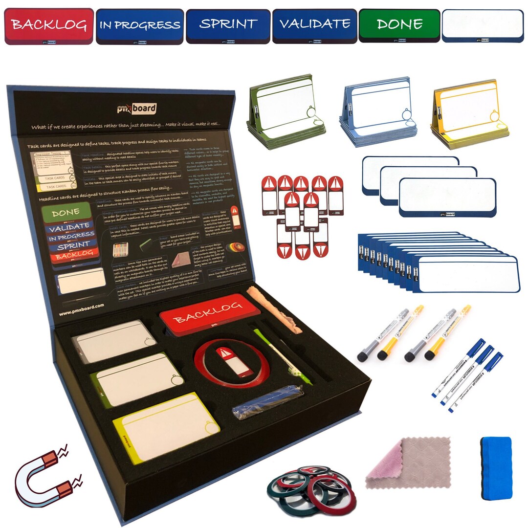 Agile Management Set Plus, Scrum Board, Kanban Board and Lean Board ...