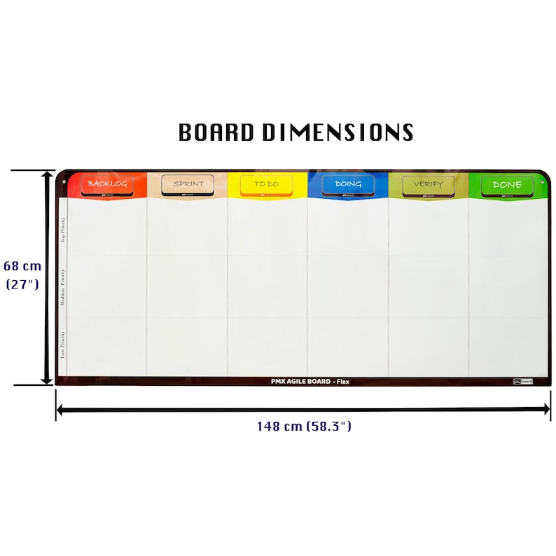 6 Column Magnetic Kanban Board, Scrum Board Flexible, Agile Management ...