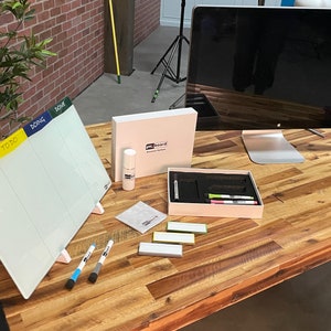 Double Sided Desktop Kanban Board and Desktop Whiteboard Full Toolset ...