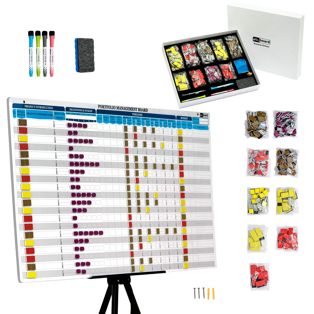 Magnetic Portfolio Management Board Set: Project Tracker With 660 ...