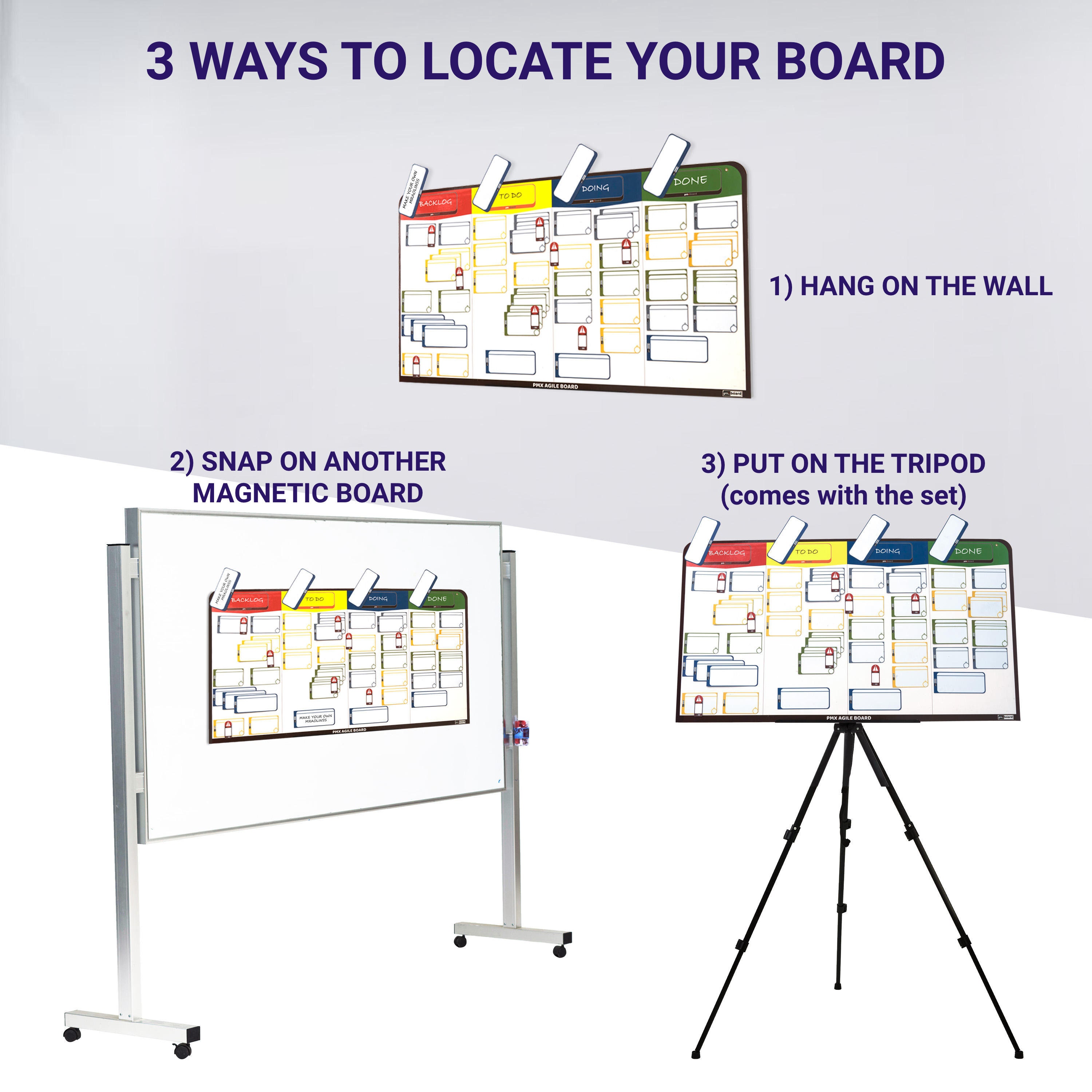 Agile Management Magnetic Board & Cards Set - Kanban, Scrum, Lean - Etsy