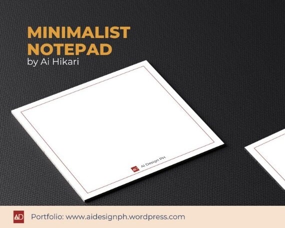 6 Printable Square Notepad Customizable Template in Canva Minimalist ...