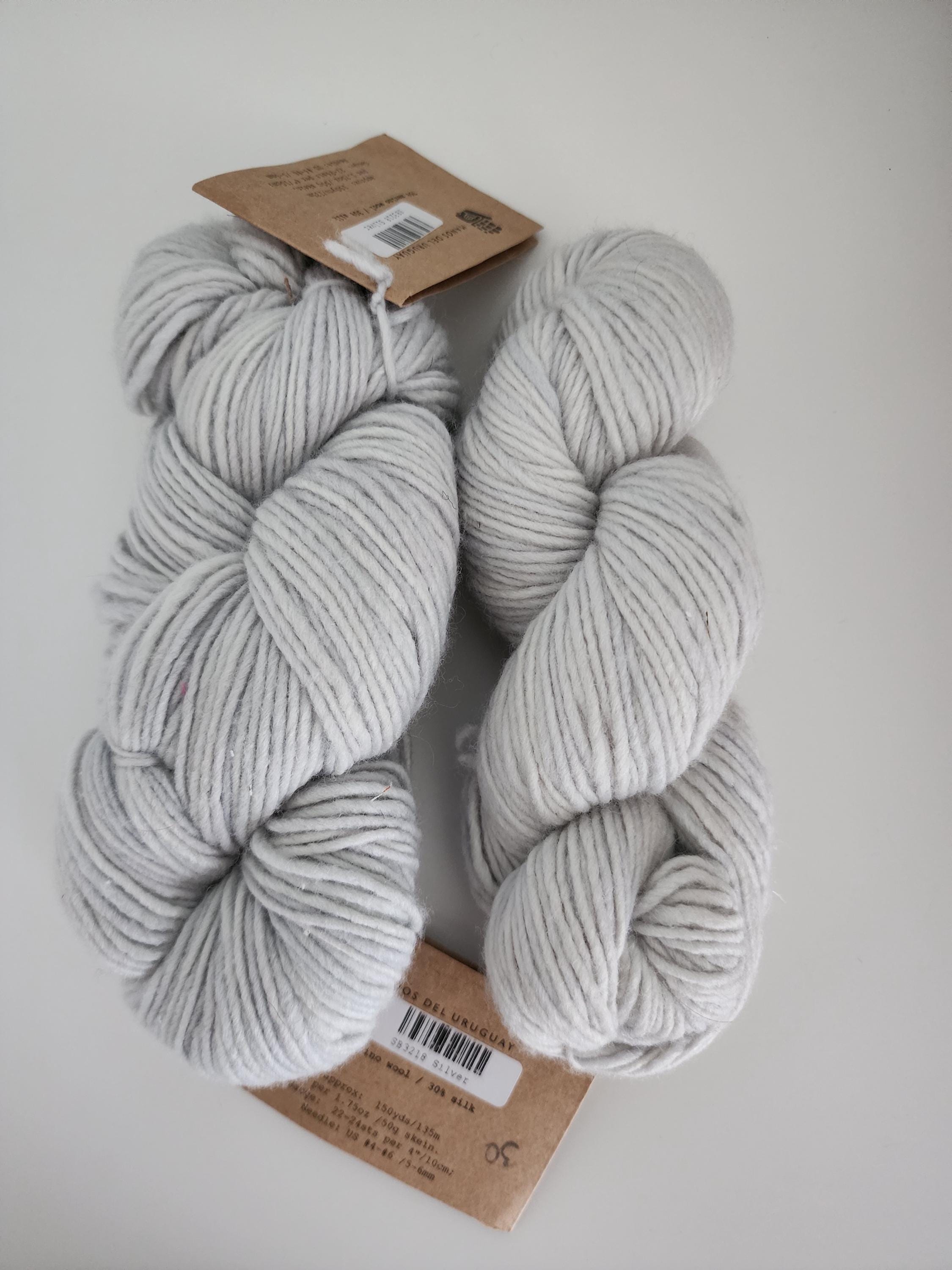 Yarn-manos Del Uruguay-silk Blend-silver-us 4-6 - Etsy