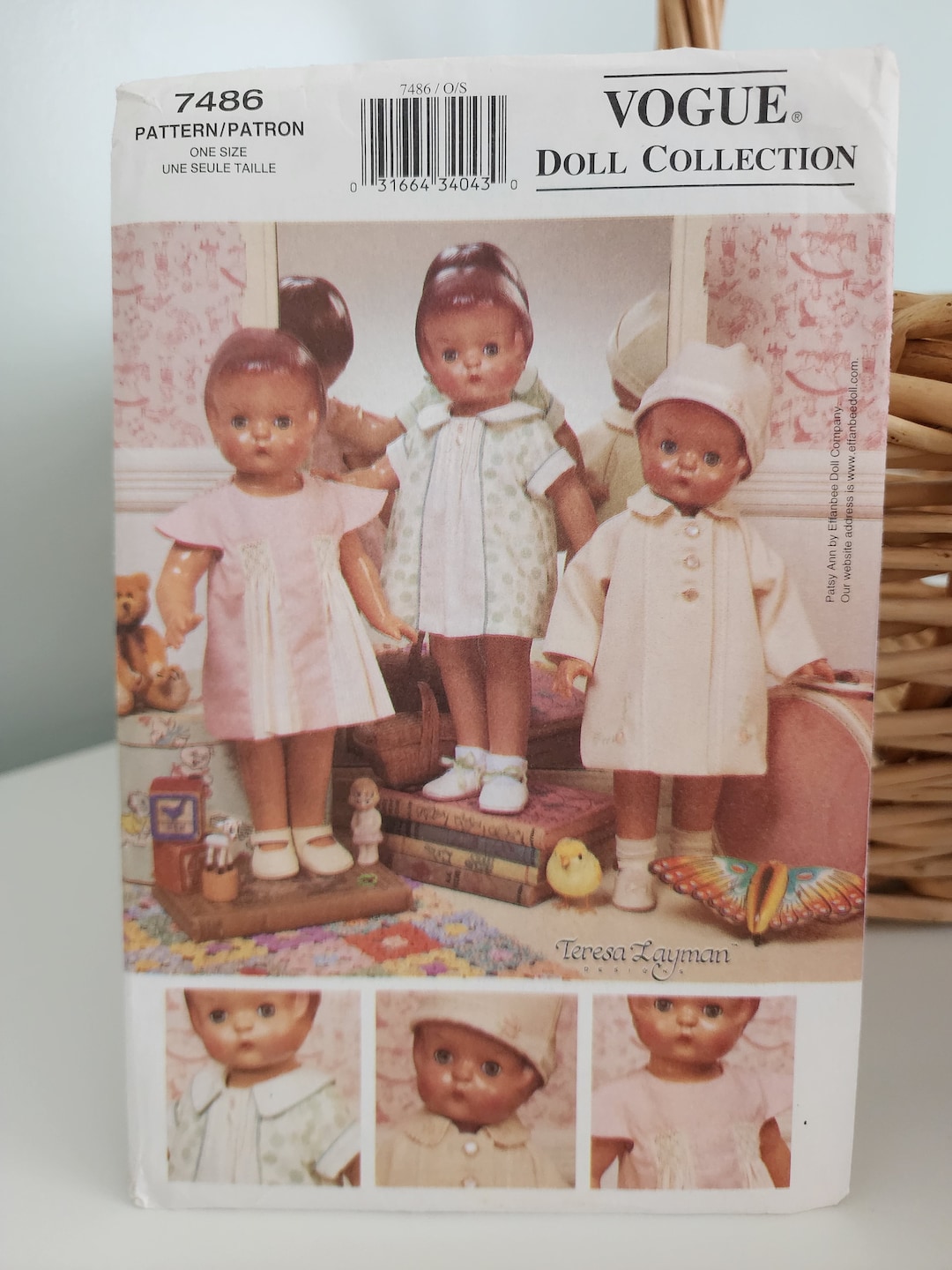 Doll Clothing Pattern-vogue Doll Collection #7486 - Etsy