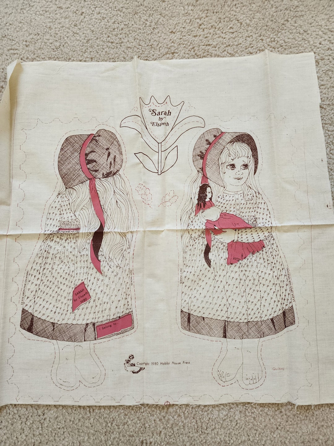 Fabric Panel Doll: Sarah by Elspeth - Etsy