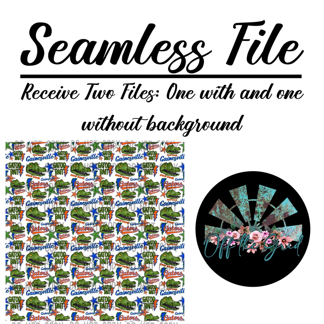 FL Gators Seamless File PNG Digital Download Sublimation Design Chomp ...