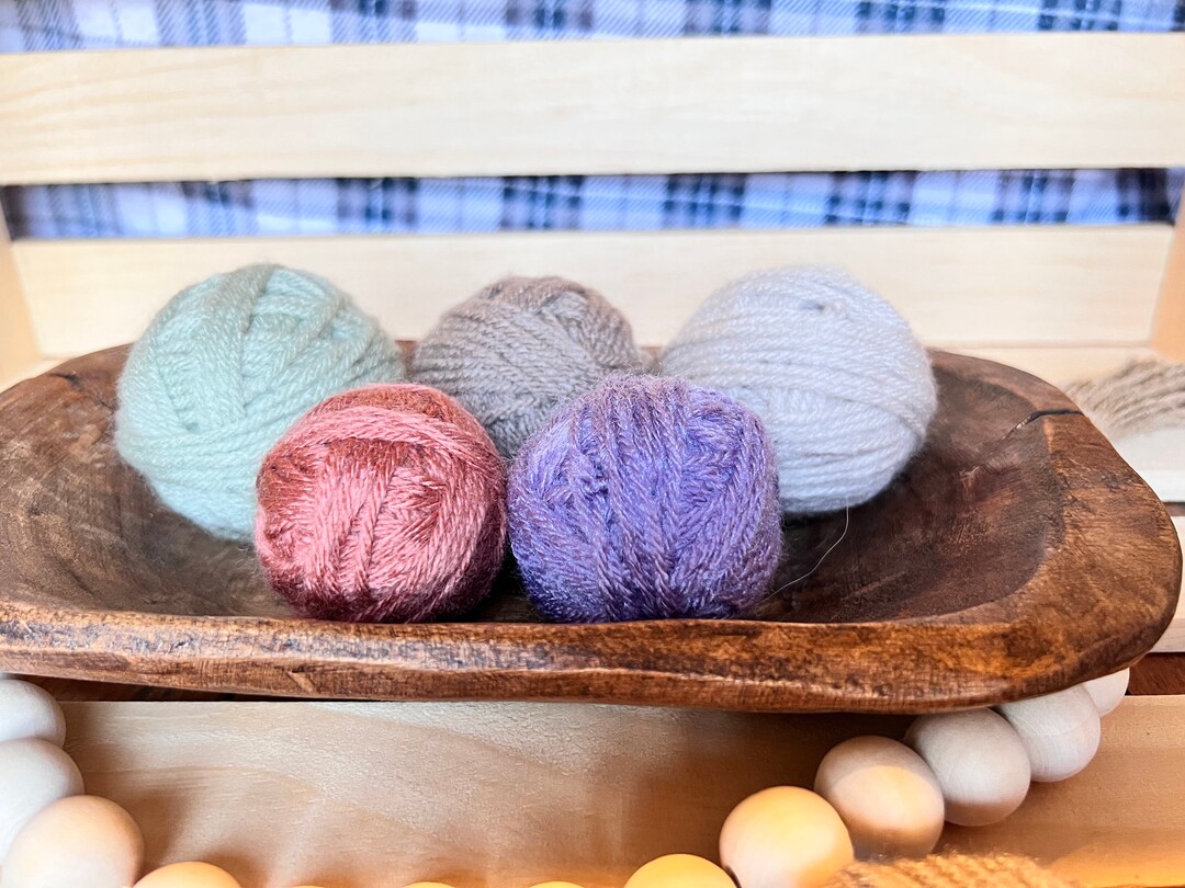 Yarn Balls, Yarn Decorations, Yarn Accents, Farmhouse Yarn Decor ...