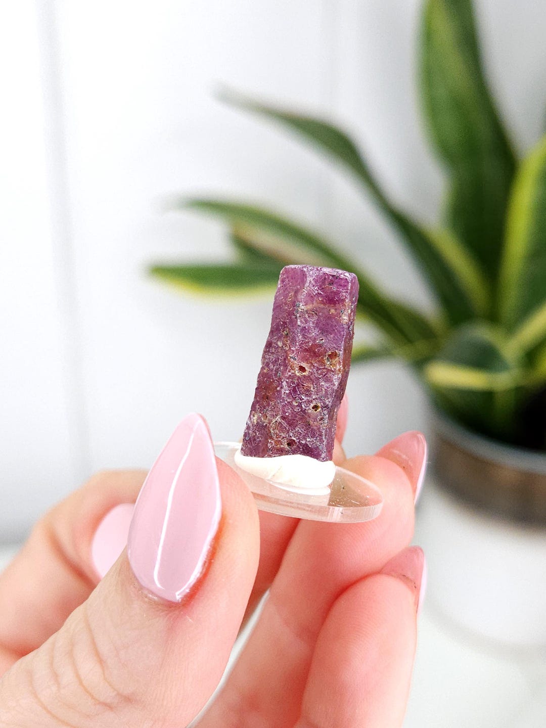 Raw Ruby on Display Plinth, Natural Crystal Formation - Etsy