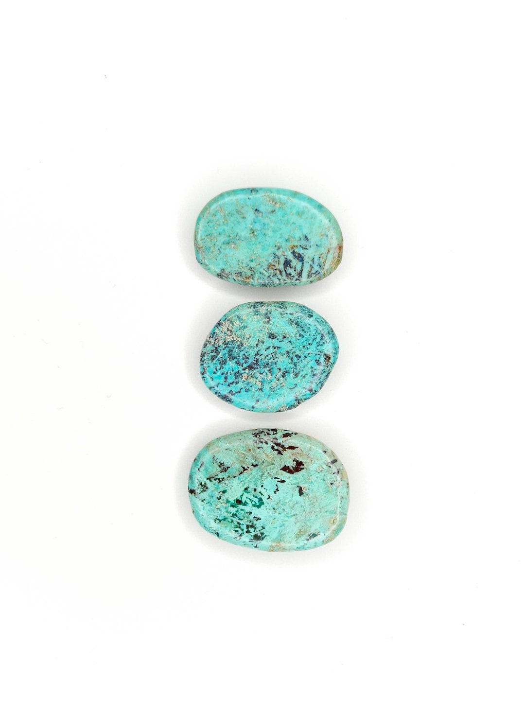 Real Turquoise Palm Stones, Worry Stones - Etsy