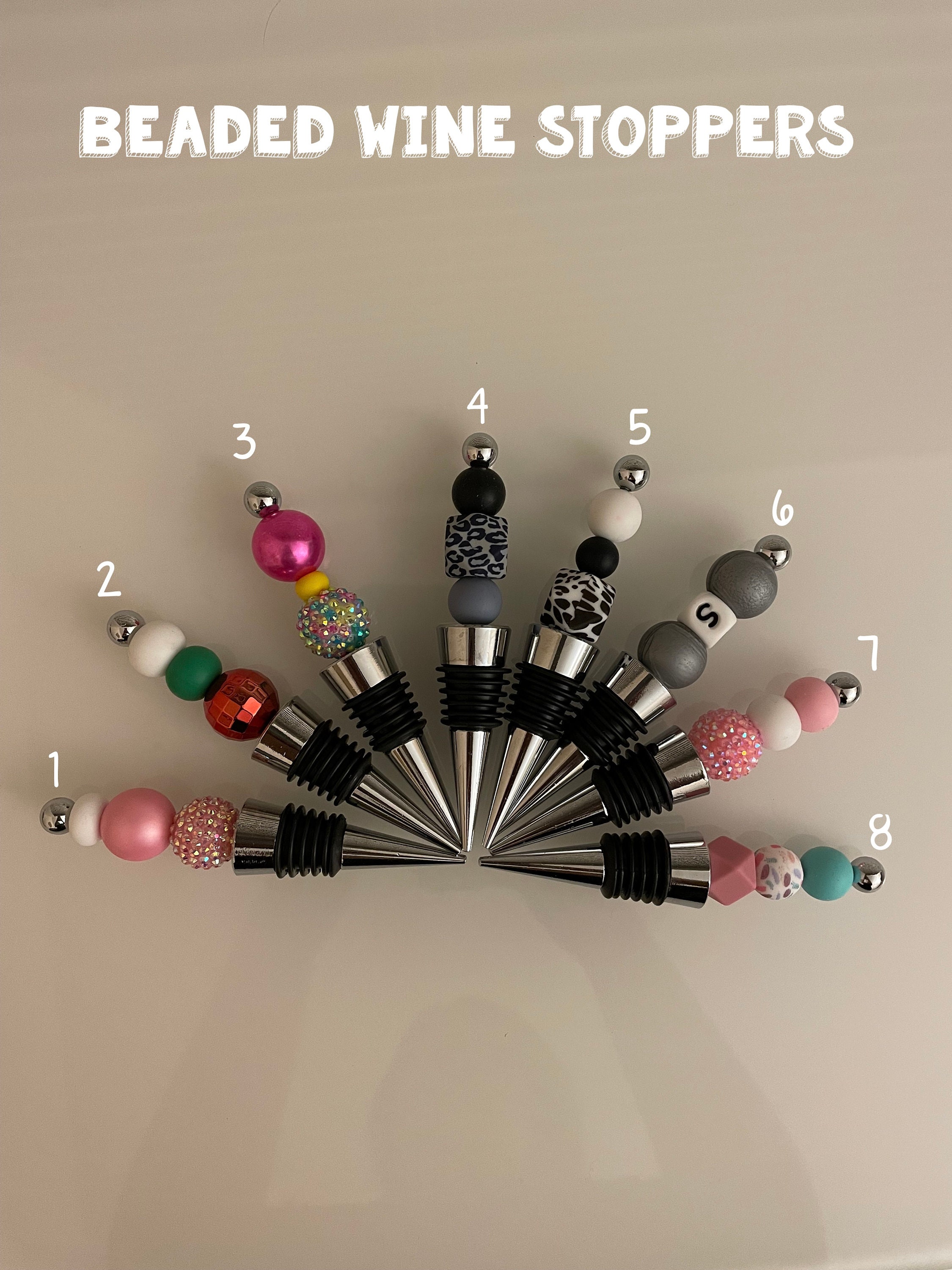 Beaded Wine Stoppers - Etsy