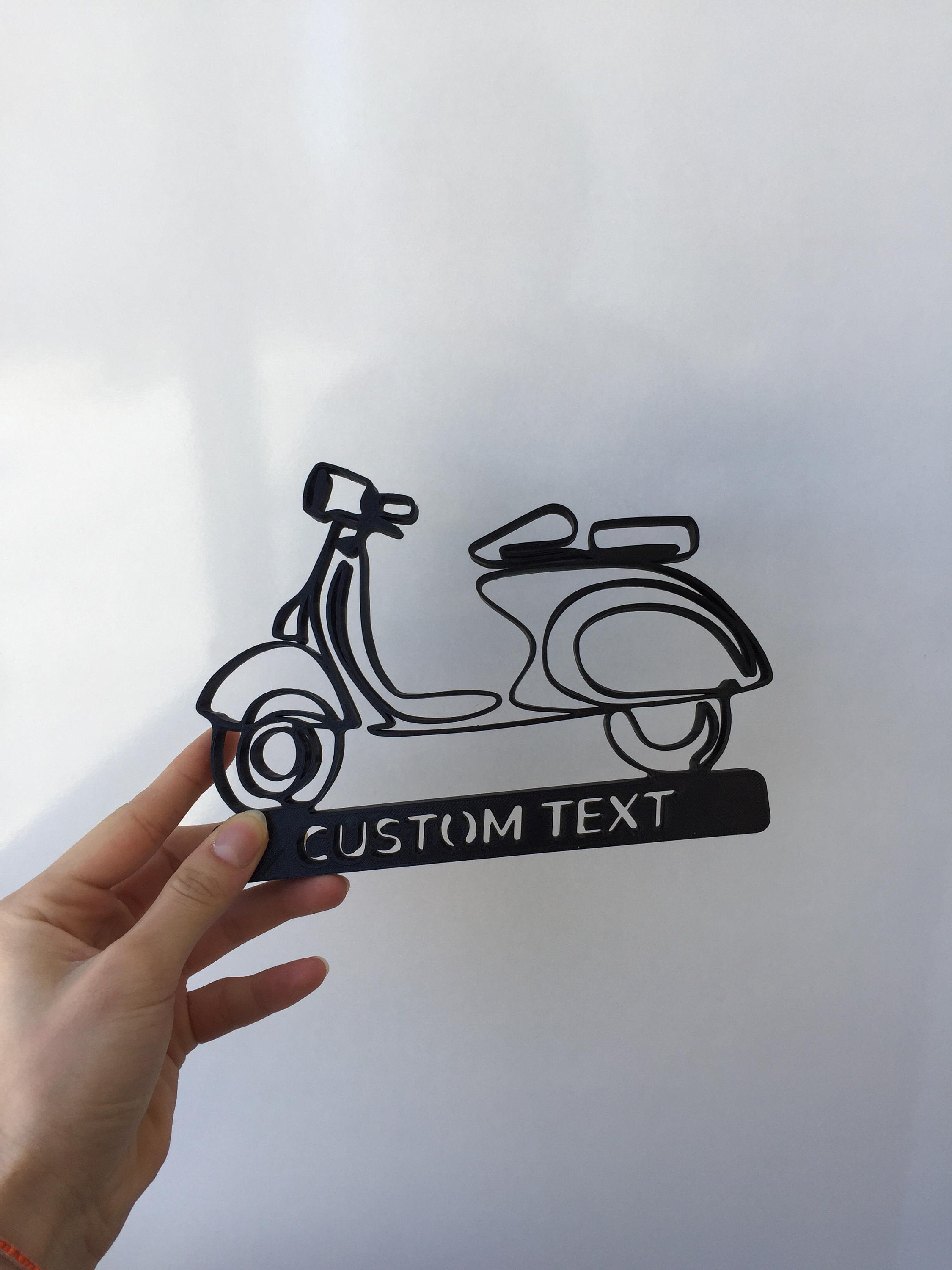 Customizable 3D Printed Motorcycle Unique 3D Printed Line Art 3D Line ...