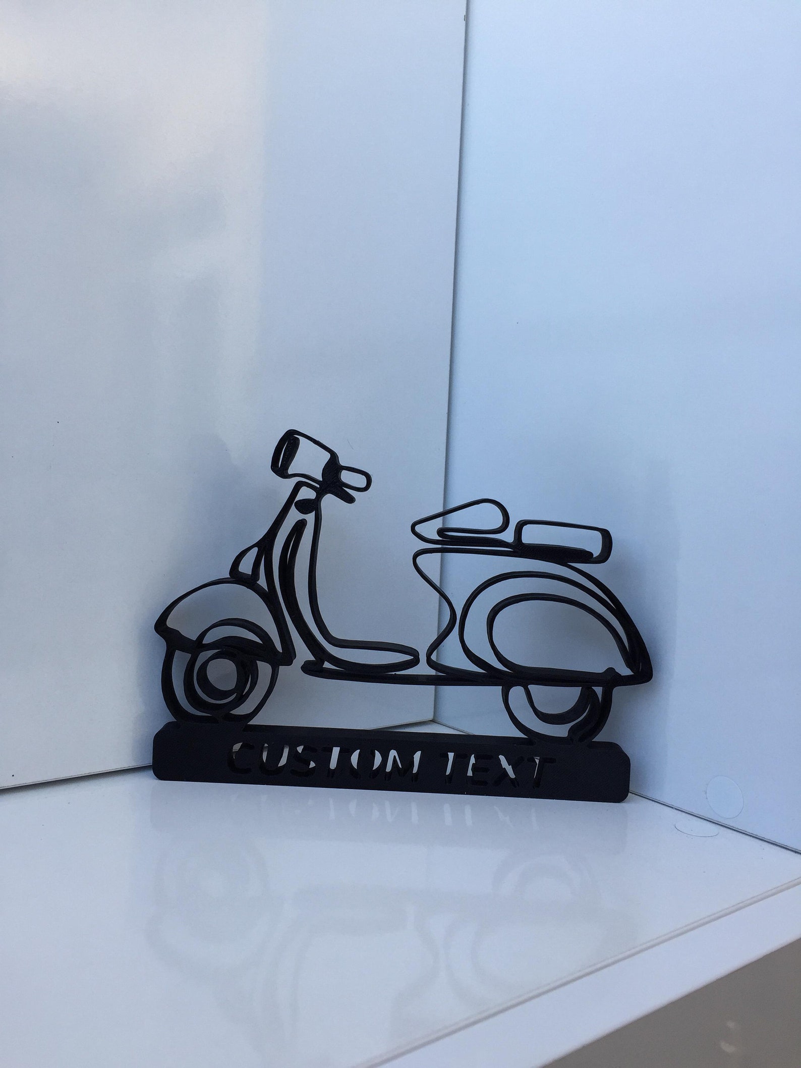 Customizable 3D Printed Motorcycle Unique 3D Printed Line Art 3D Line ...