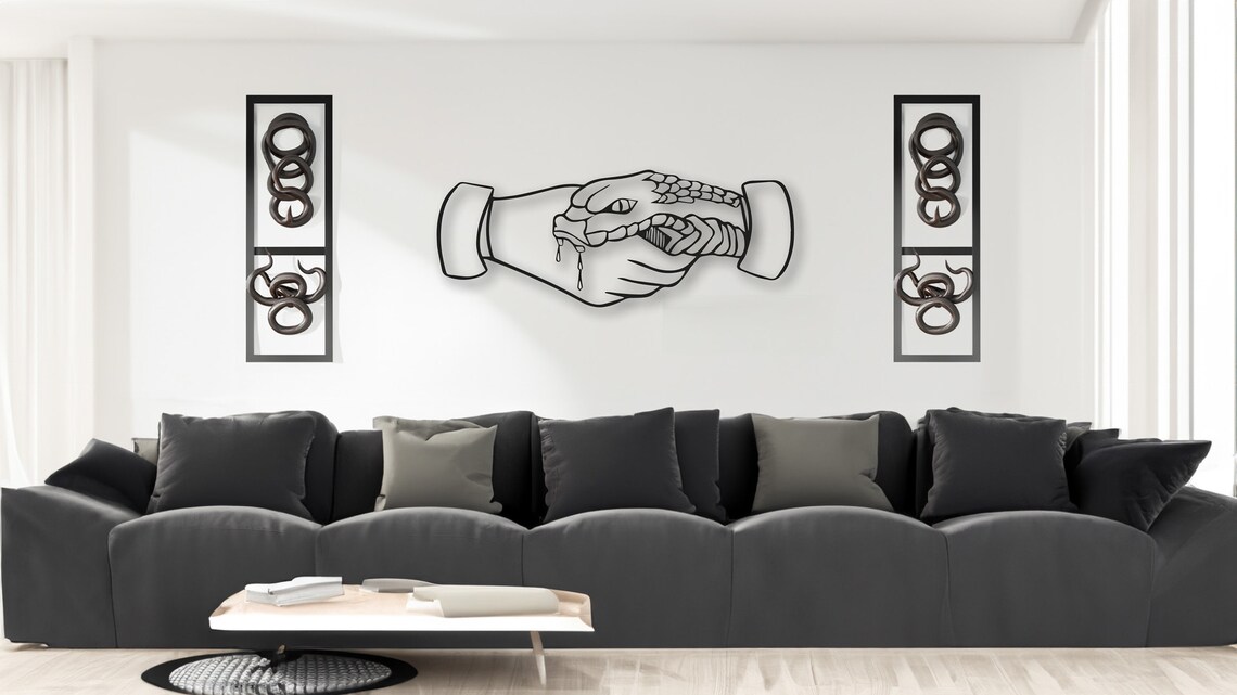 Snake Metal Wall Art, Snake Home Wall Decor, Snake Metal Wall ...
