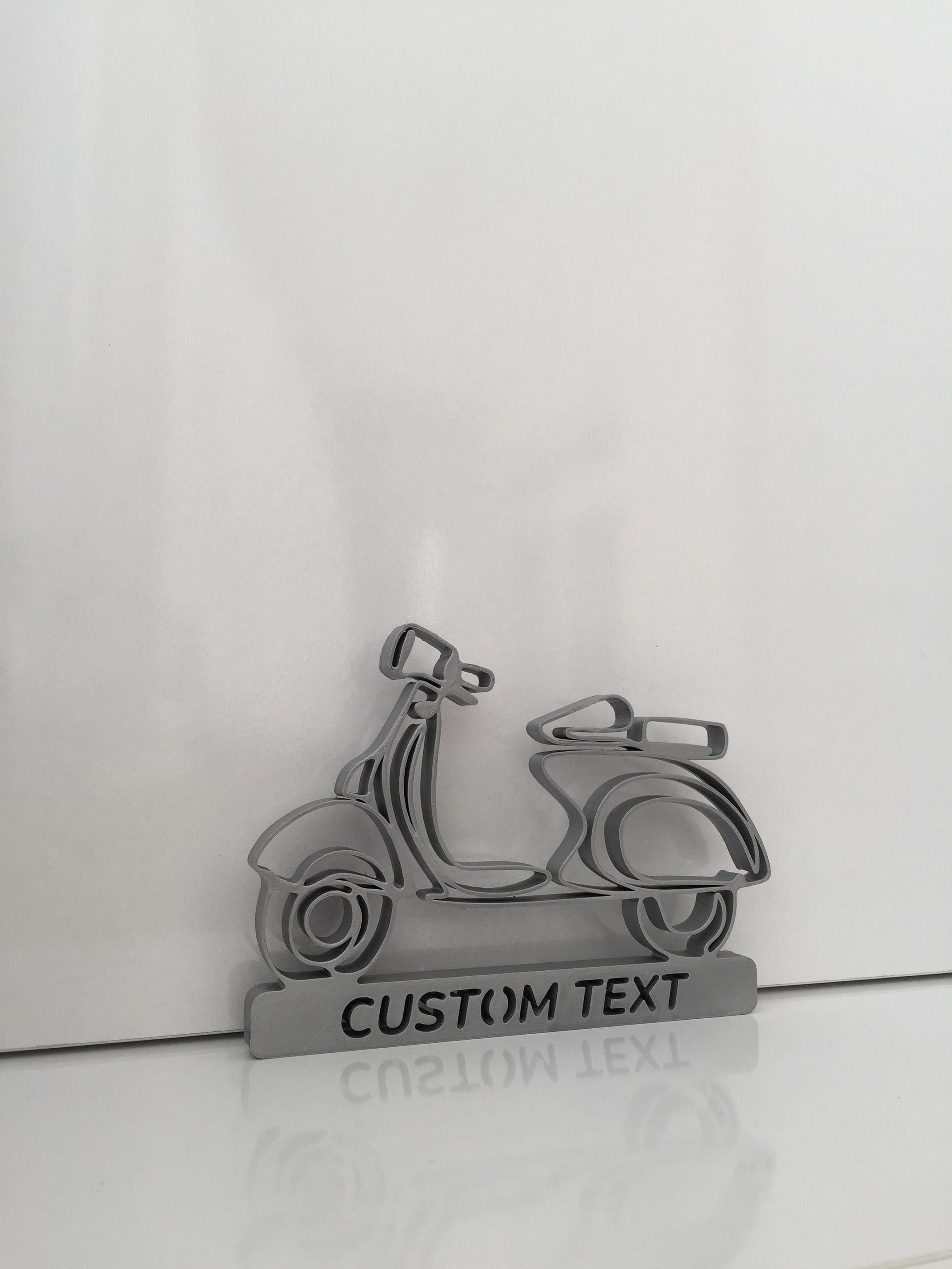 Customizable 3D Printed Motorcycle Unique 3D Printed Line Art 3D Line ...