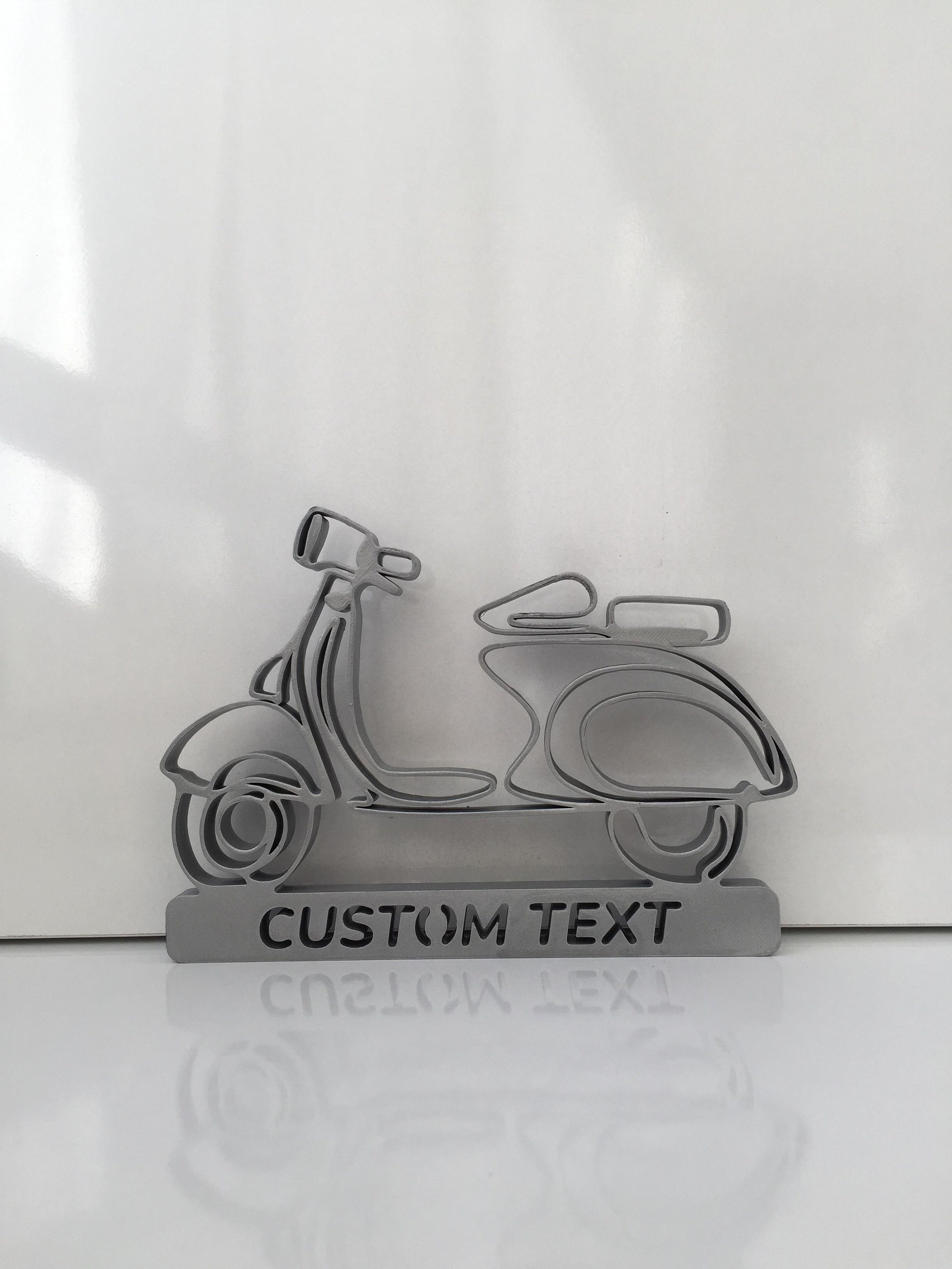 Customizable 3D Printed Motorcycle Unique 3D Printed Line Art 3D Line ...