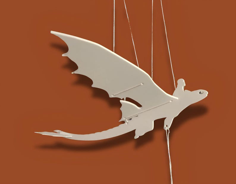 3D Printed Flying Dragon Mobile - DIY Hanging Dragon Decoration ...