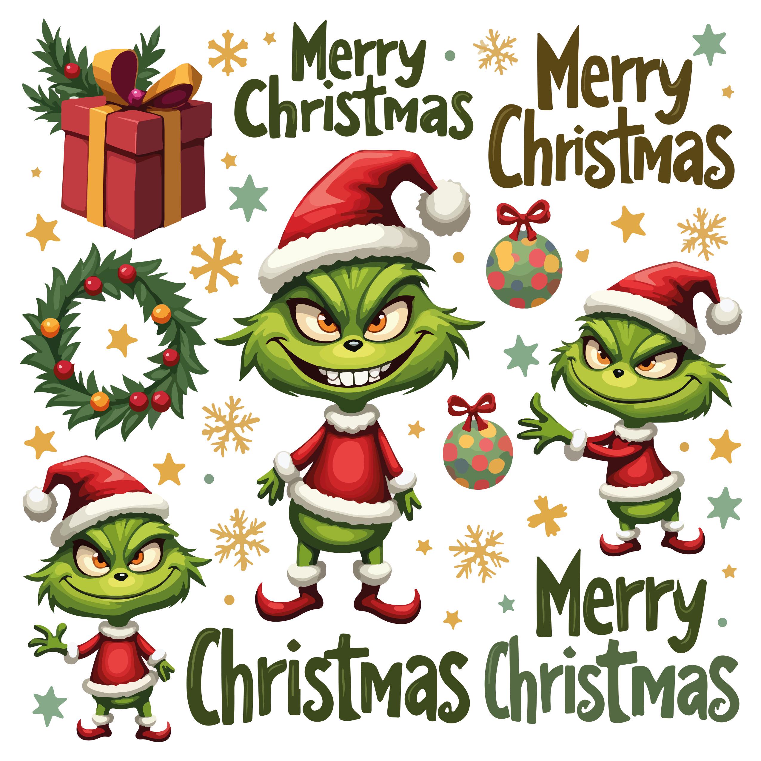 50 Grinch SVG PNG Bundle Unique Designs, Grinch Christmas Clipart Files ...